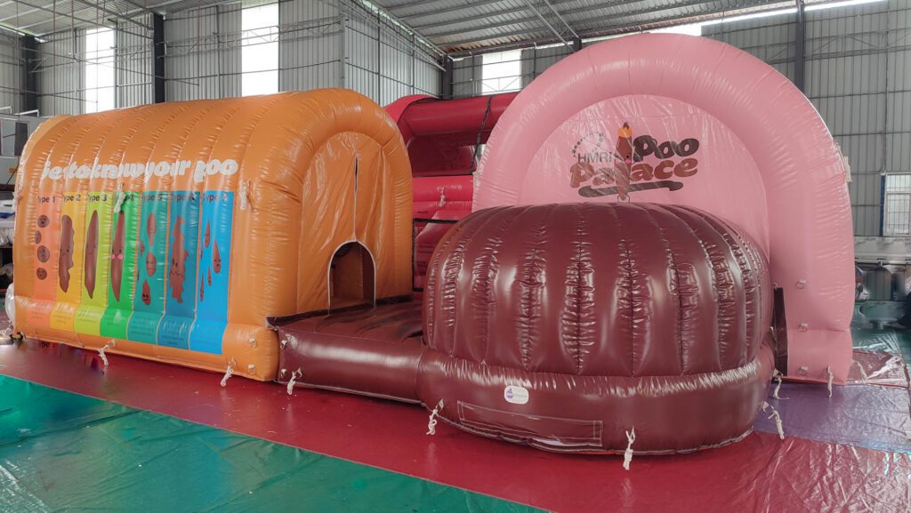 Inflatable Poo Palace provides awareness to digestive system.