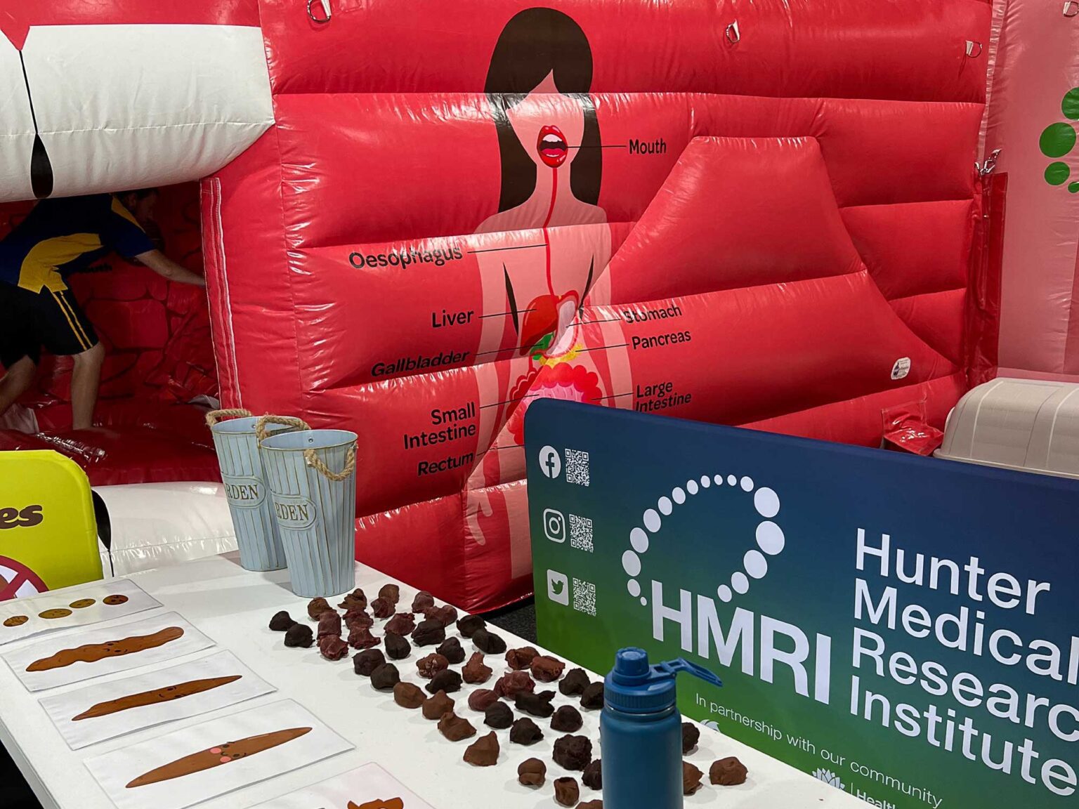 Inflatable Poo Palace provides awareness to digestive system.