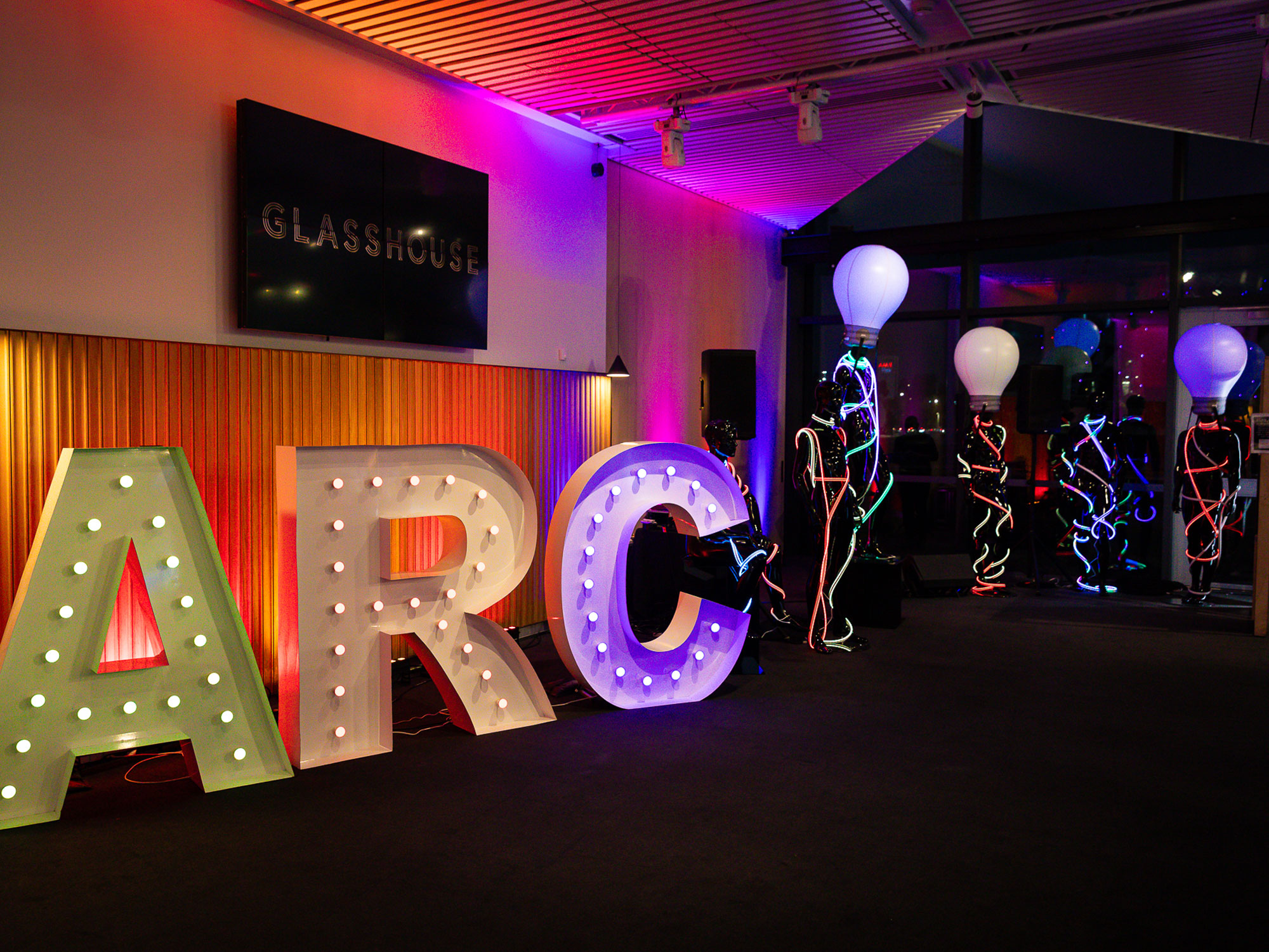 Inflatable Lightbulb Head lights up the decor at Arc’s Ignite Melbourne ’24