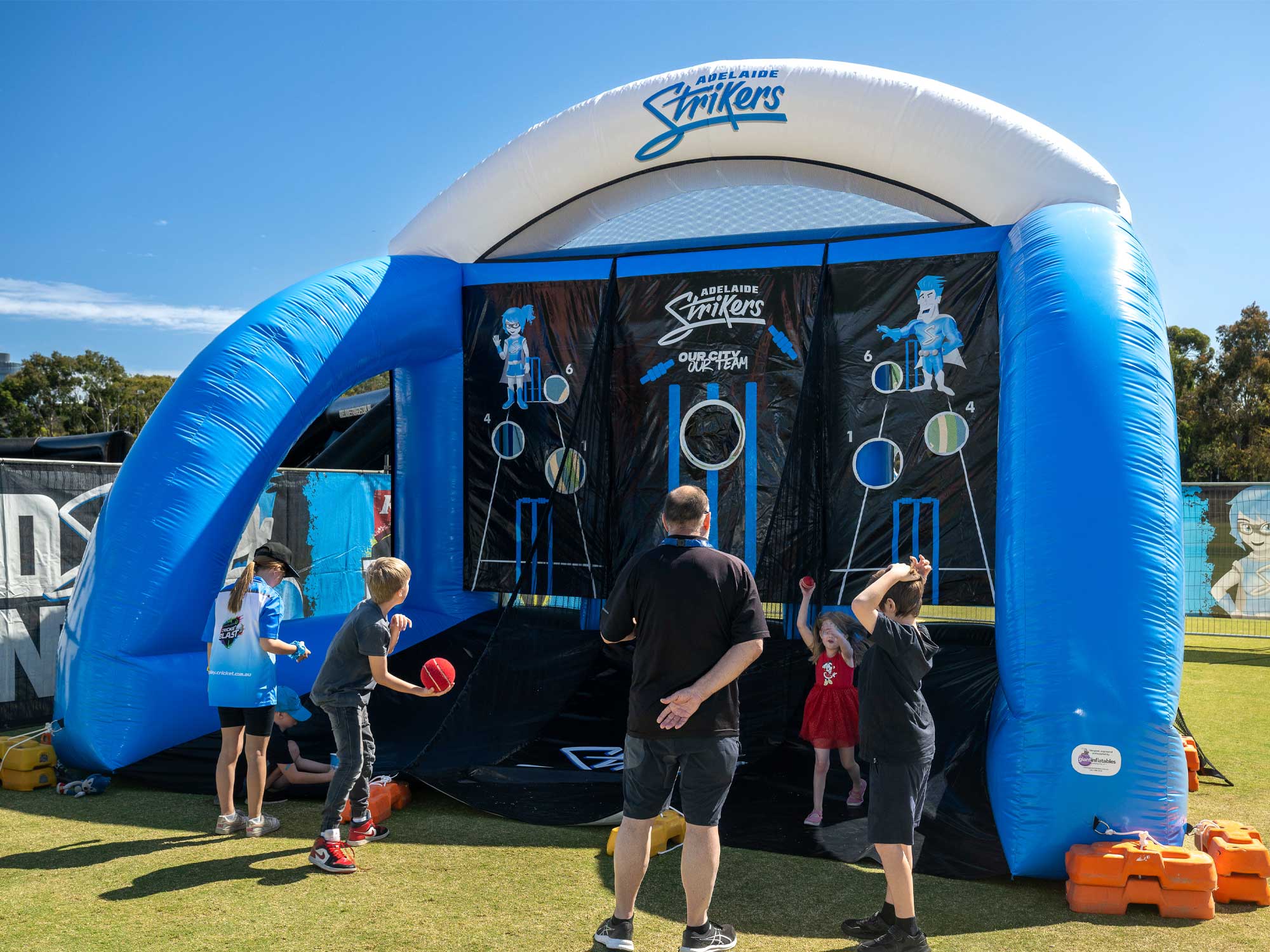 Inflatable Cricket-themed Game Wall