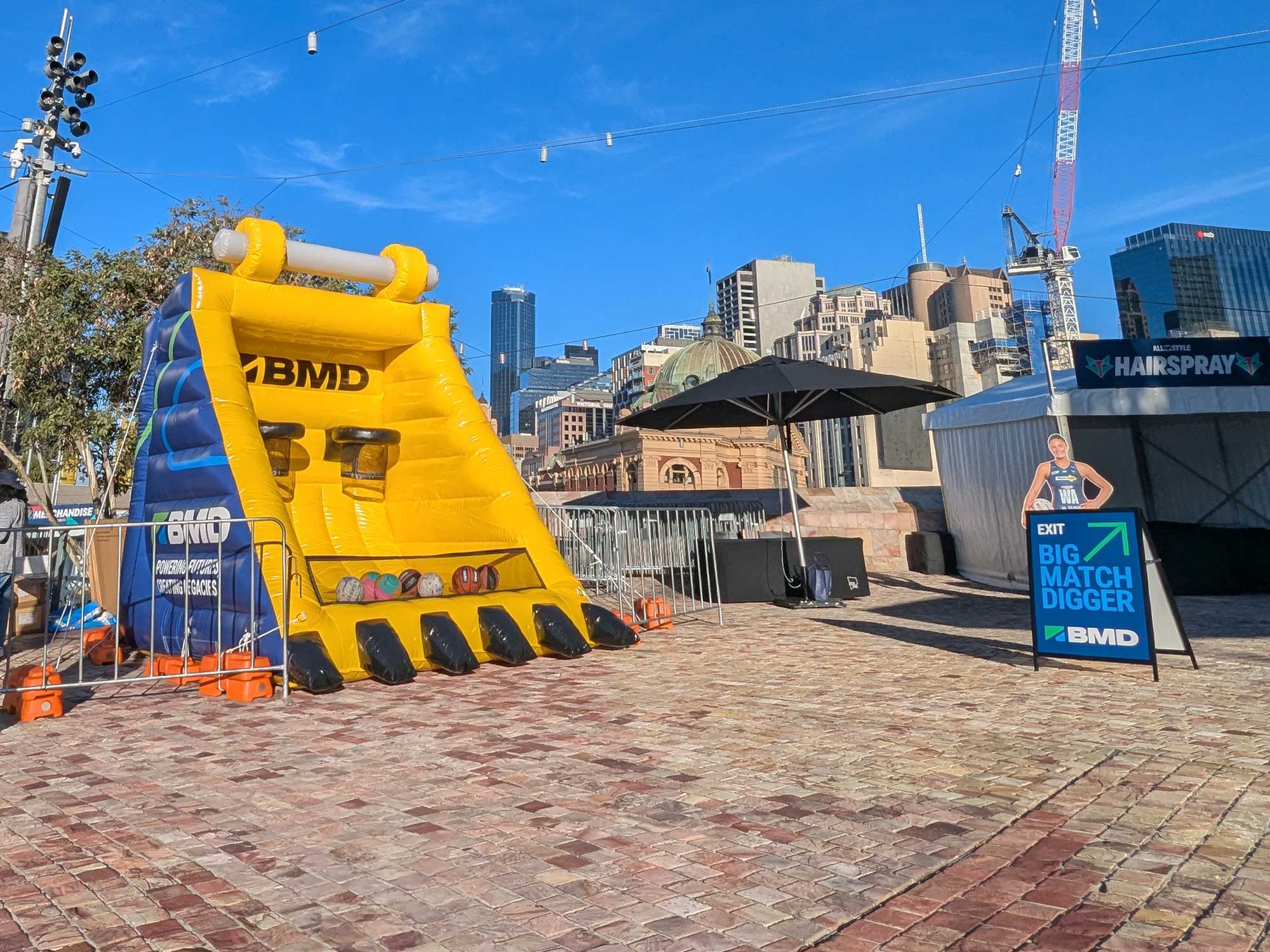 Sports Games as inflatable advertising for sponsorship recognition