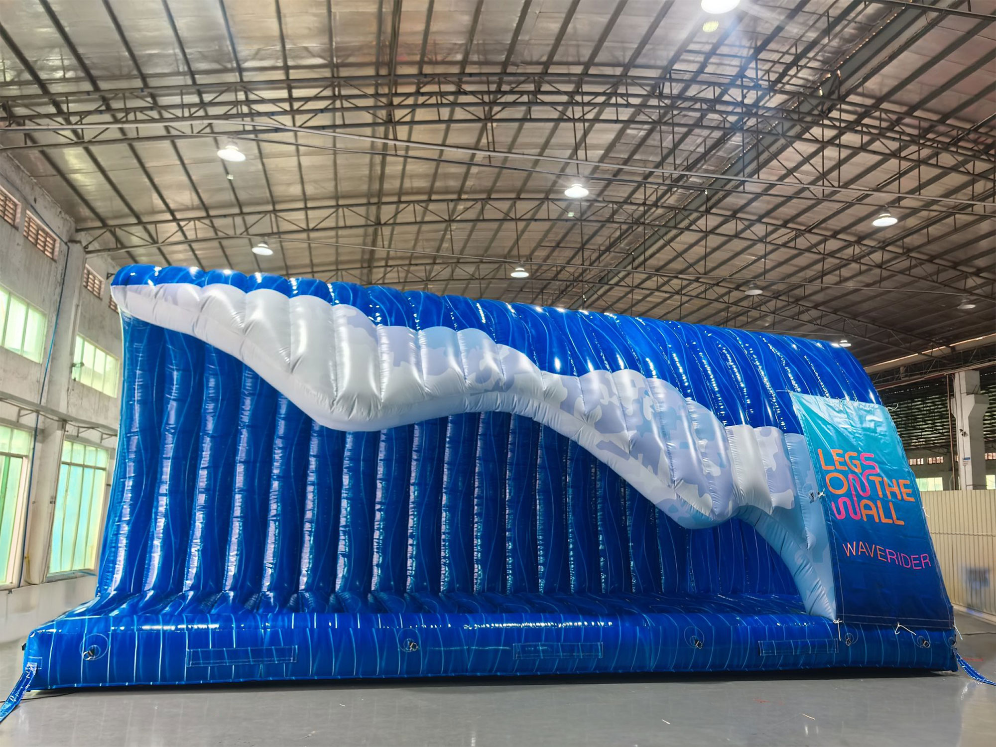 Custom Inflatable Wave Stage for Legs On The Wall Waverider Performance